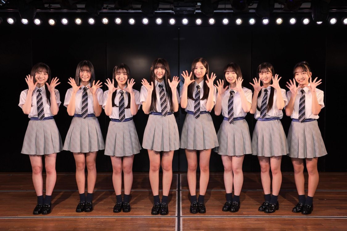 📸 画像:『akb48 第18期生お披露目 劇場から生配信sp』akb48劇場(2023年4月9日/Ⓒakb48)|akb48、18期生8名を