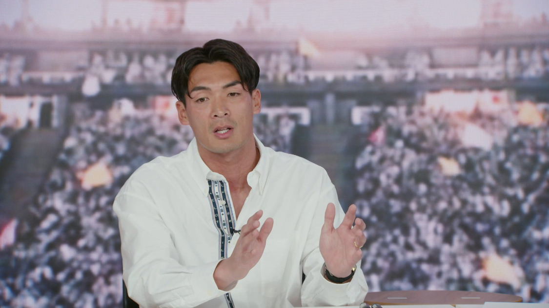 📸 画像：『ABEMAスポーツタイム』#24（（C）AbemaTV,Inc.）｜影山優佳、豊ノ島が現役時代に使用していた化粧まわしに大興奮「初めて見た！ 繊細に作りこまれていて、めちゃくちゃ ...