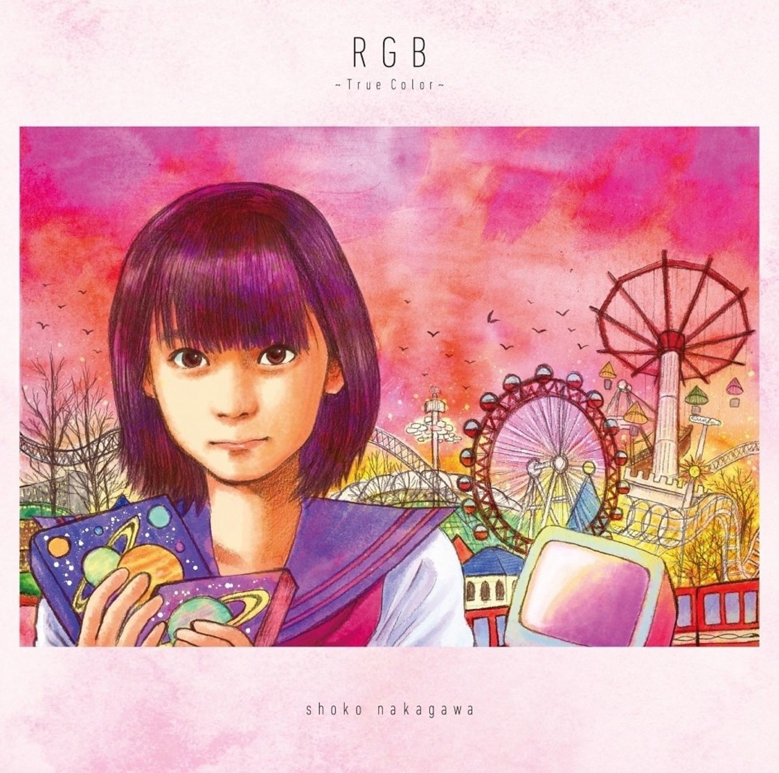 📸 画像：5thアルバム『RGB 〜True Color〜』赤盤（完全生産限定盤）｜中川翔子、自身が描き下ろした新ALジャケット解禁「この ...