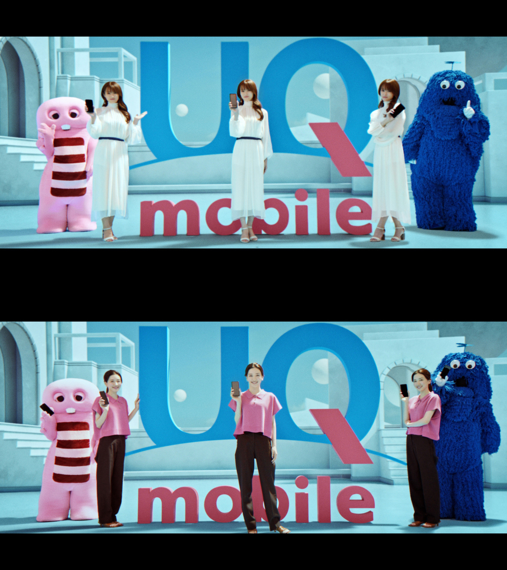 🍭 深田恭子＆永野芽郁、分身が次々と登場!? 『UQ mobile』新CM公開 - Pop'n'Roll(ポップンロール)