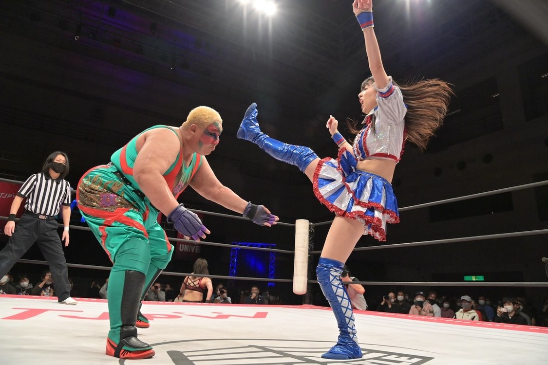 🍭 SKE48 荒井優希、地元名古屋でアジャコングと再戦！ SKE48ミニライブも披露 - Pop'n'Roll(ポップンロール)